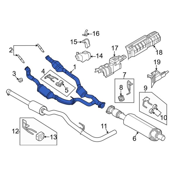 Ford OE LK4Z5F250A - Catalytic Converter