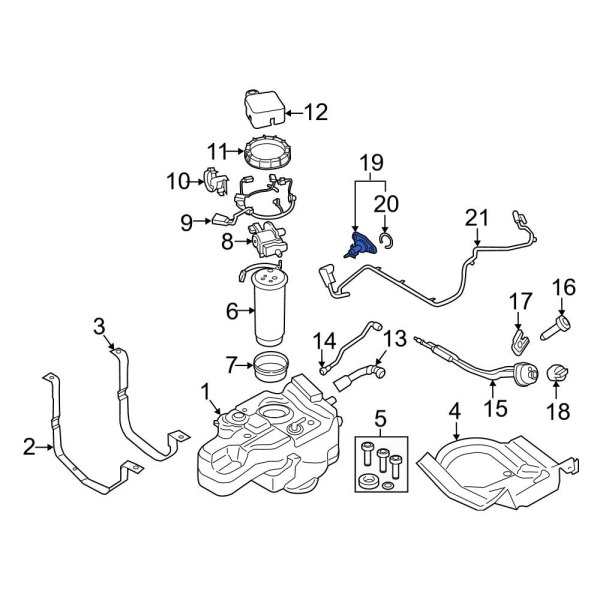 Ford OE AL3Z5J281B - Diesel Exhaust Fluid (DEF) Injector