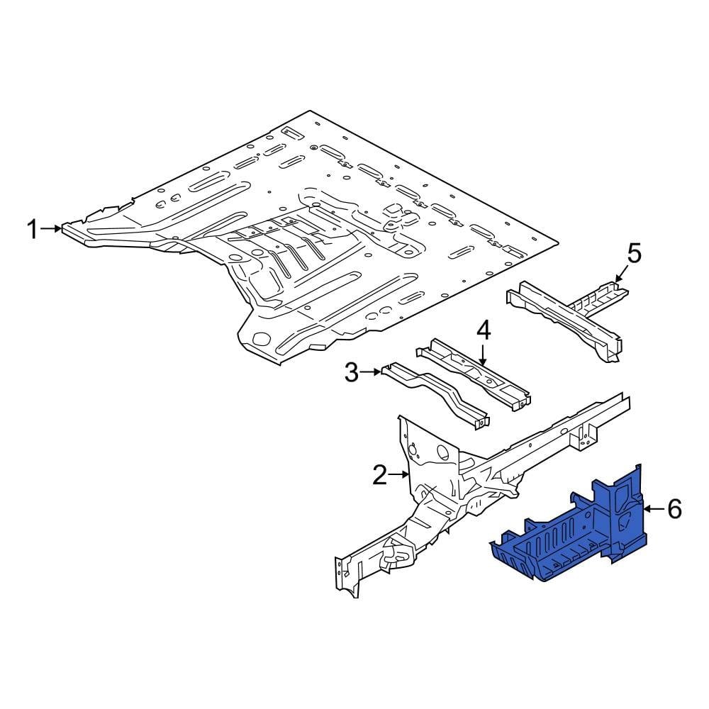 Ford OE NK4Z6120040B Rear Right Floor Sill