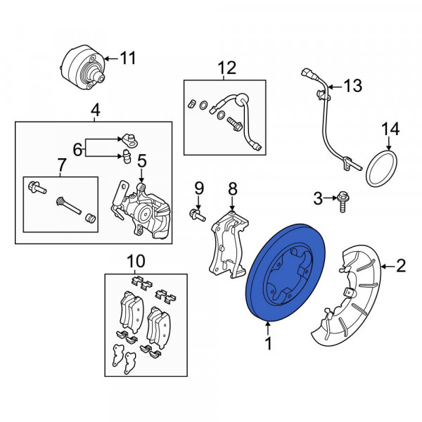 Ford OE CK4Z1125H - Front Disc Brake Rotor