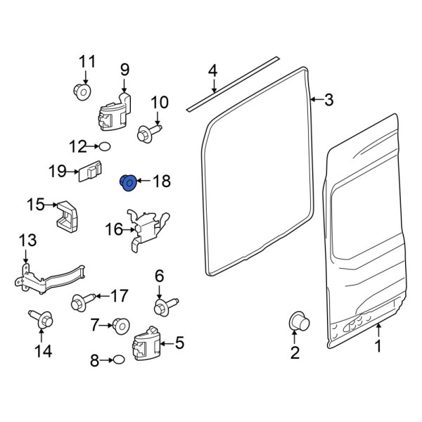 Ford OE BK3Z6123552A - Rear Left Door Check Strap