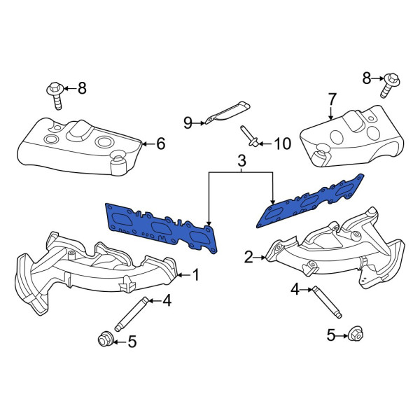 Ford OE JL3Z9448A - Exhaust Manifold Gasket