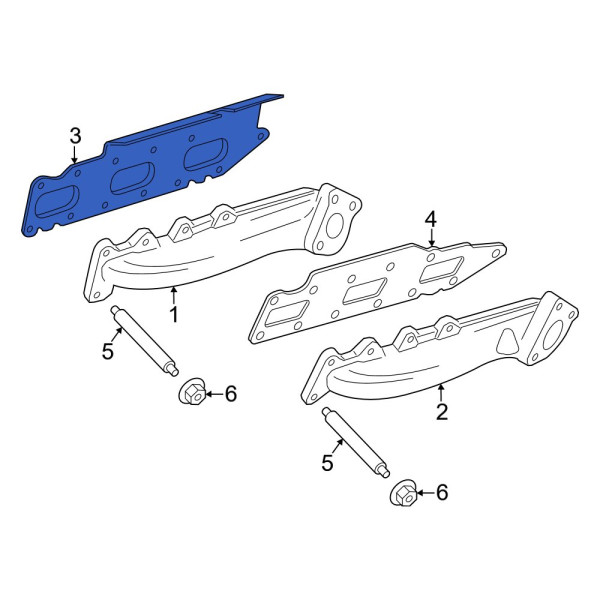 Ford OE BL3Z9448C - Right Exhaust Manifold Gasket