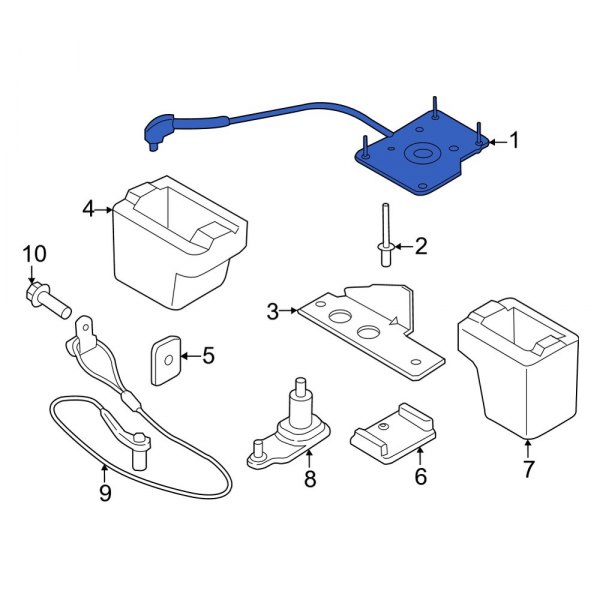 Ford OE CK4Z1K353F - Rear Spare Tire Carrier