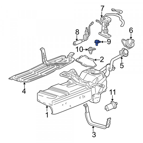 Ford OE XS4Z9C052AA - Fuel Tank Pressure Sensor