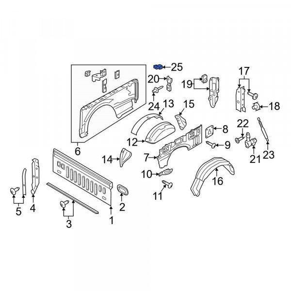 Ford OE ML3Z99439A00A - Rear Right Tailgate Stop Bumper