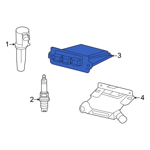 Ford OE 1U7Z12A650ANA - Engine Control Module (ECM)