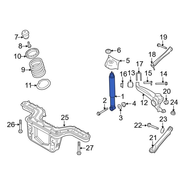Ford OE 8L8Z18125B - Rear Suspension Shock Absorber