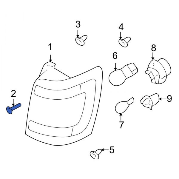 Ford OE W707433S900 - Tail Light Screw