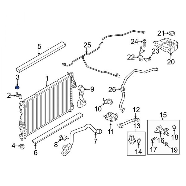 Ford OE CV6Z8125A - Upper Radiator Insulator