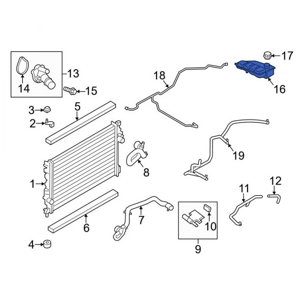 Ford OE GV6Z8A080B - Engine Coolant Reservoir