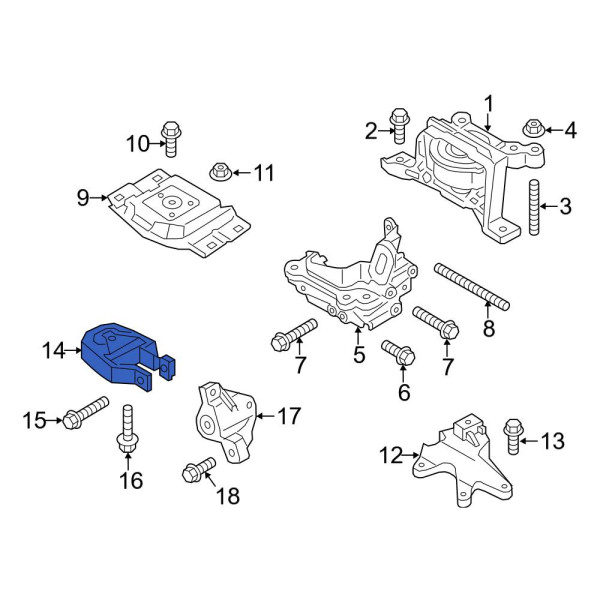 Ford OE CV6Z6068A - Automatic Transmission Mount