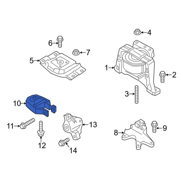 Ford OE AV6Z6068B - Automatic Transmission Mount