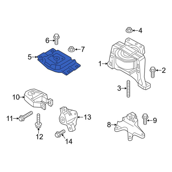 Ford OE AV6Z6068A - Automatic Transmission Mount