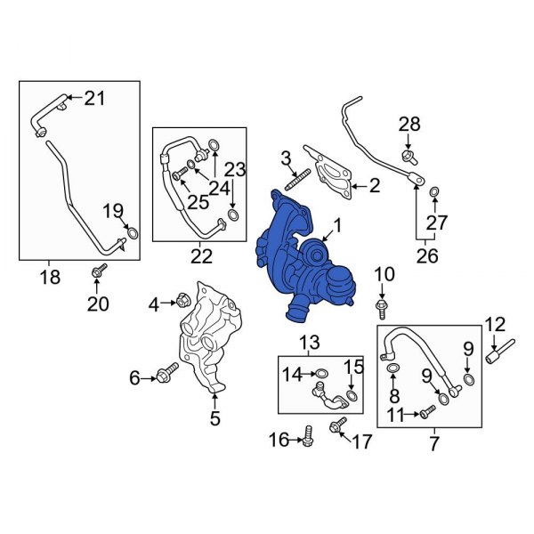 Ford OE F2GZ6K682C - Turbocharger