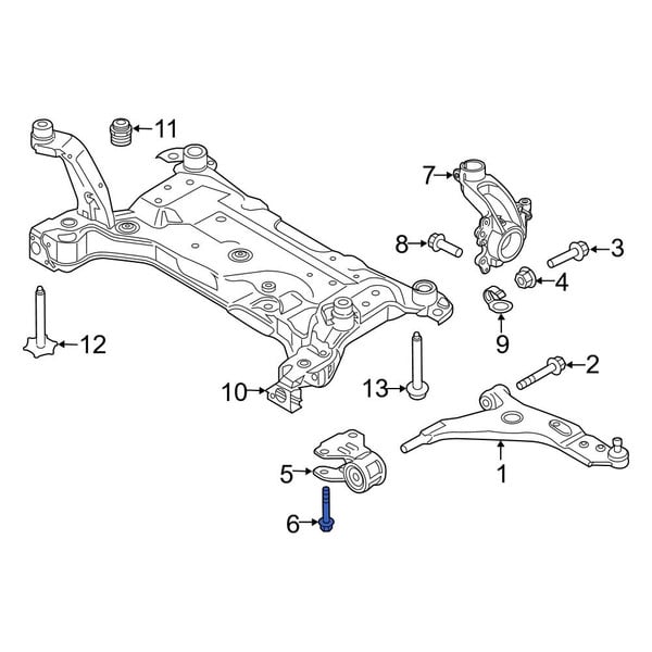 Ford OE W716075S442 - Rear Suspension Control Arm Bolt
