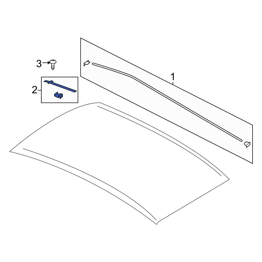 Ford OE CJ5Z7850002A - Roof Molding Clip