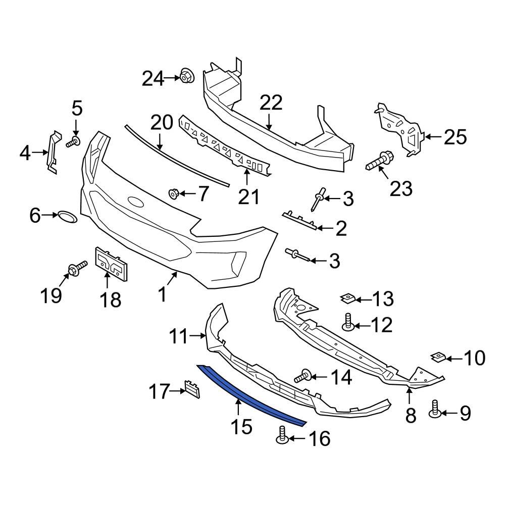 Ford OE LJ6Z8419AA - Front Bumper Trim