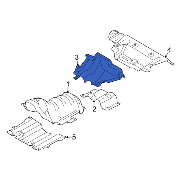 Ford OE LX6Z78114B06D - Center Rear Floor Pan Heat Shield