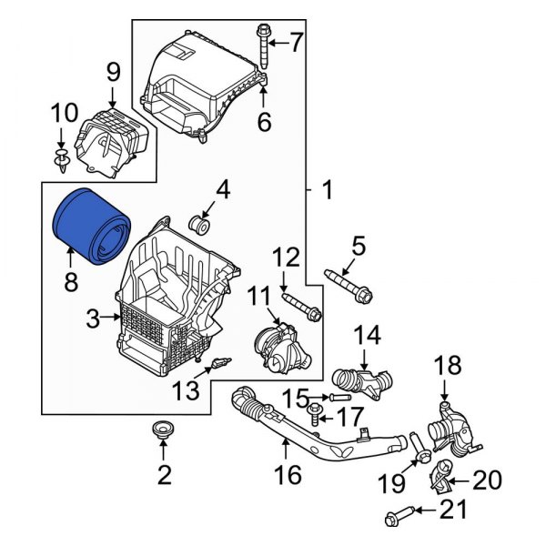 Ford OE MB3Z9601A - Engine Air Filter