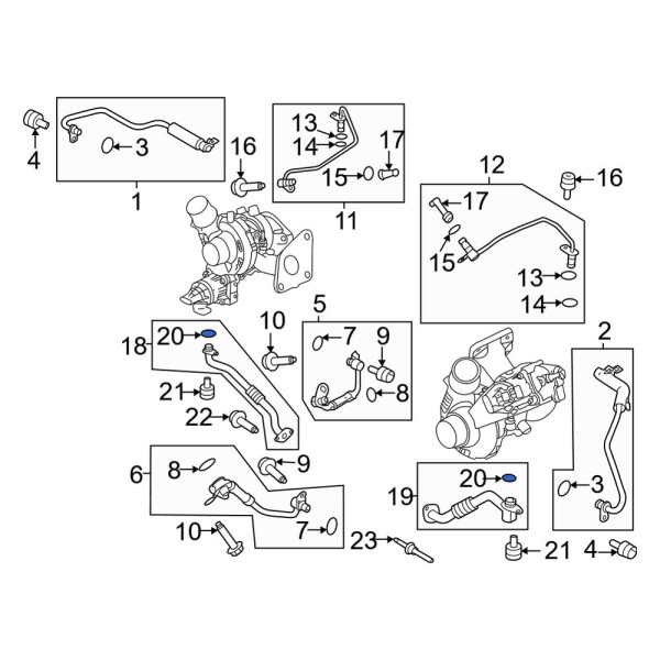 Ford OE ML3Z6N652F - Turbocharger Oil Line Gasket