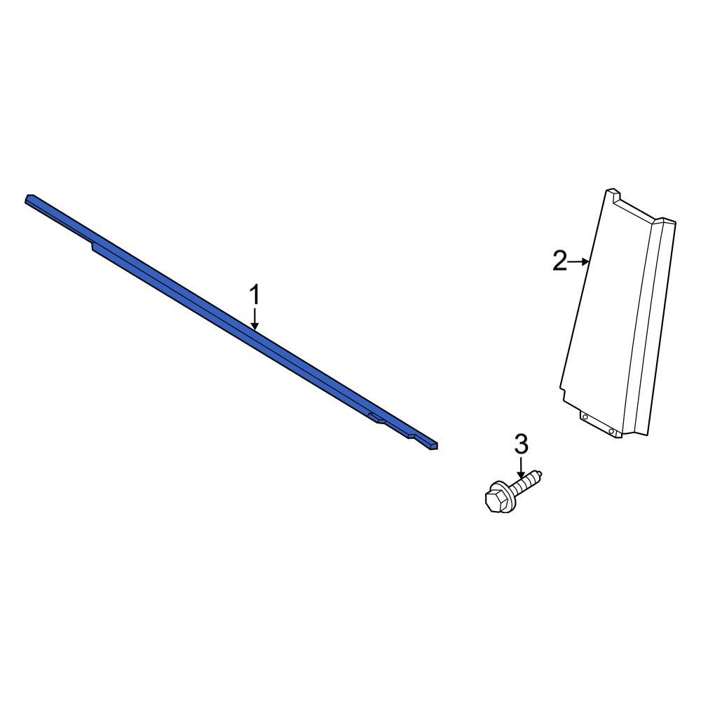 Ford OE M2DZ7821452A - Front Right Door Belt Molding