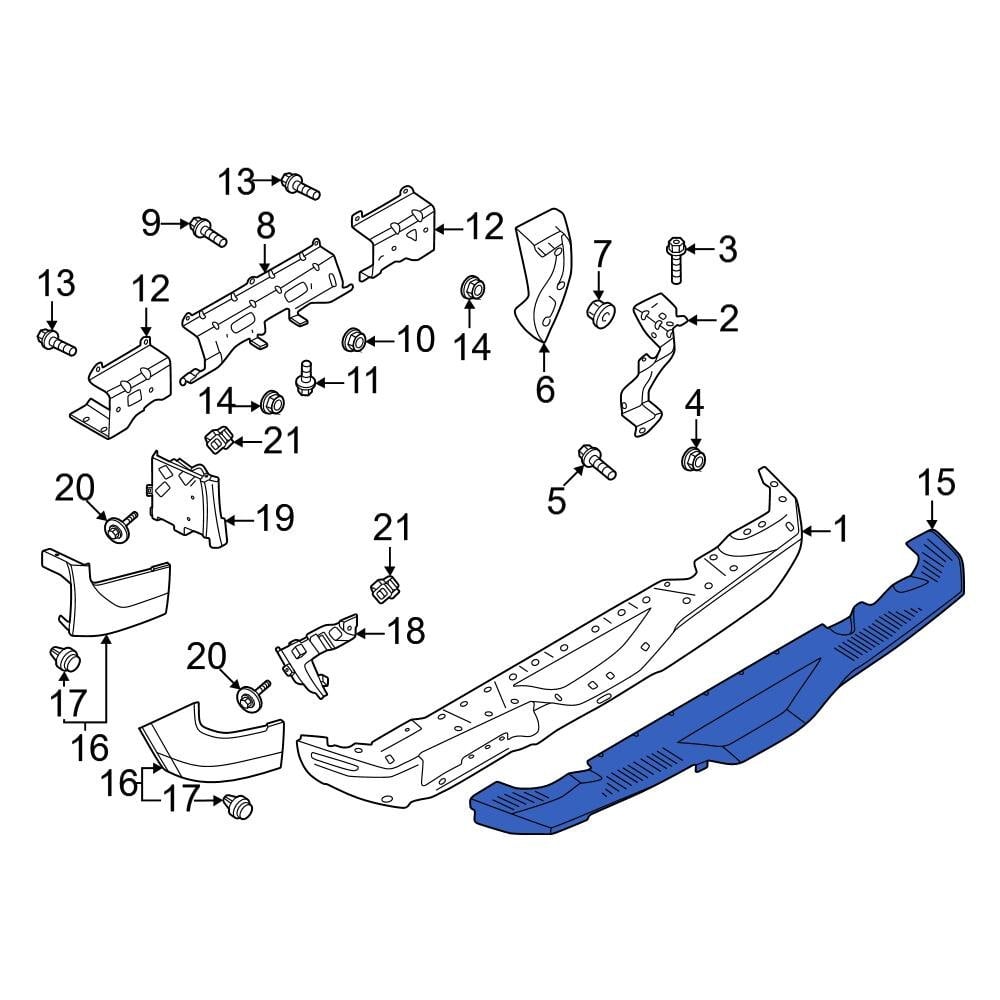 Ford OE M2DZ17B807AA - Rear Bumper Step Pad