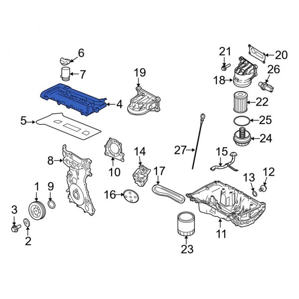 Ford OE 9E5Z6582G - Engine Valve Cover