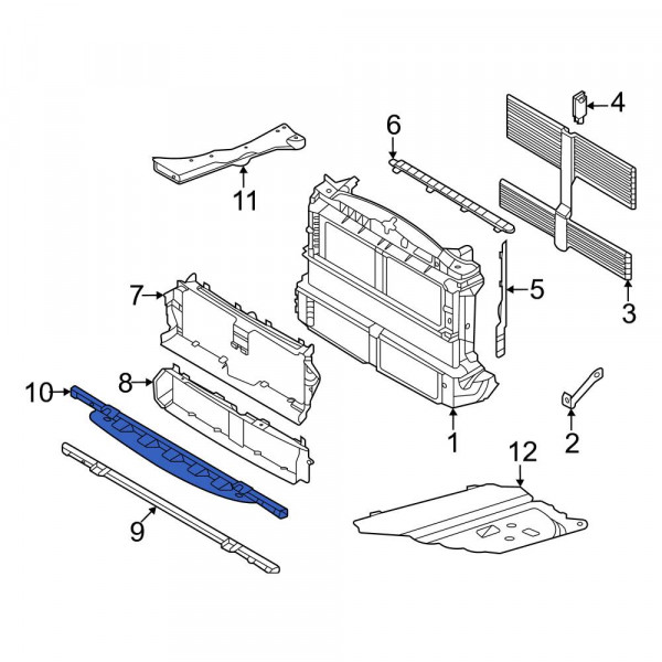Ford OE NZ6Z3962A - Front Radiator Support Tie Bar