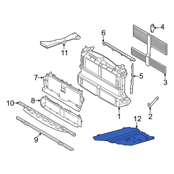 Ford OE LX6Z6775R - Front Radiator Support Splash Shield