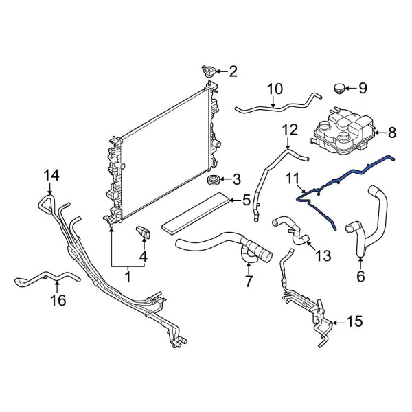 Ford OE LX6Z8063F - Engine Coolant Overflow Hose