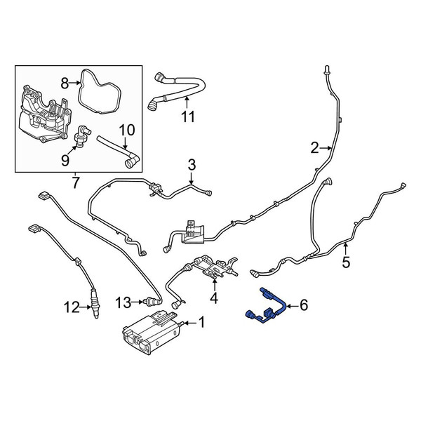 Ford OE NZ6Z9D683D - Evaporative Emissions System Lines