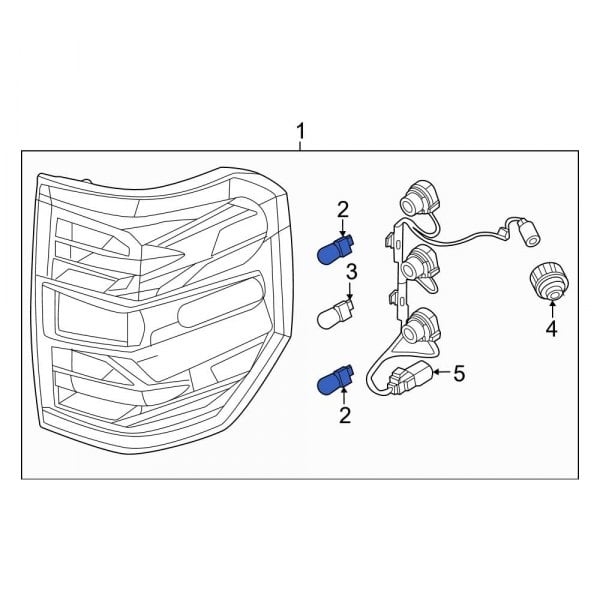 Ford OE JL3Z13466F - Rear Tail Light Bulb