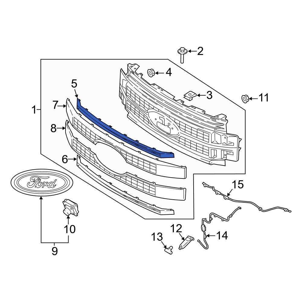 Ford OE HC3Z8200CC - Front Grille