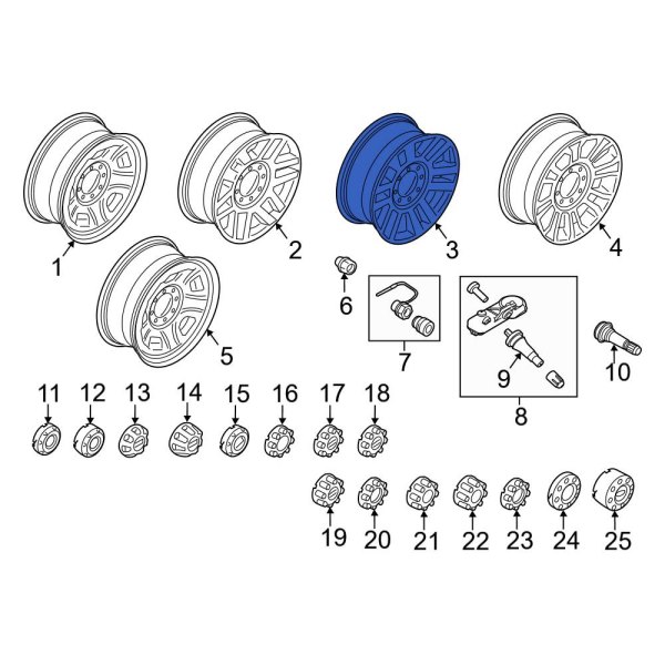 Ford OE LC3Z1007B - Wheel