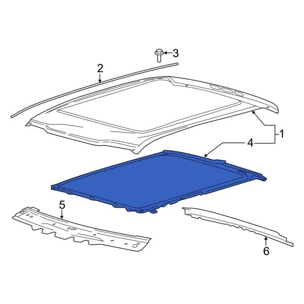 Ford OE FL3Z16502C22E - Sunroof Frame