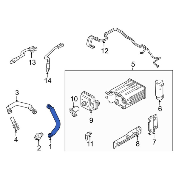 Ford OE LC3Z6758A - PCV Valve Hose