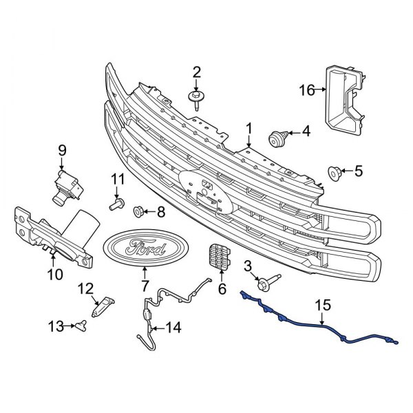 Ford OE PC3Z17A605C - Front Headlight Washer Hose