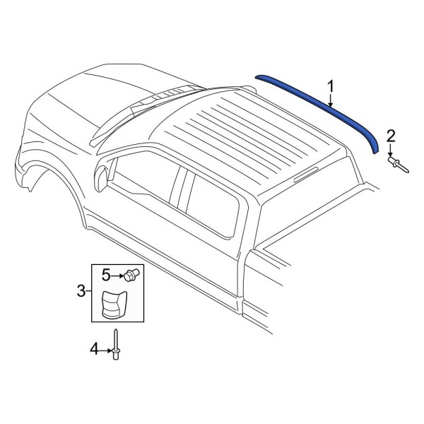 Ford OE HC3Z2851728AD - Right Roof Molding