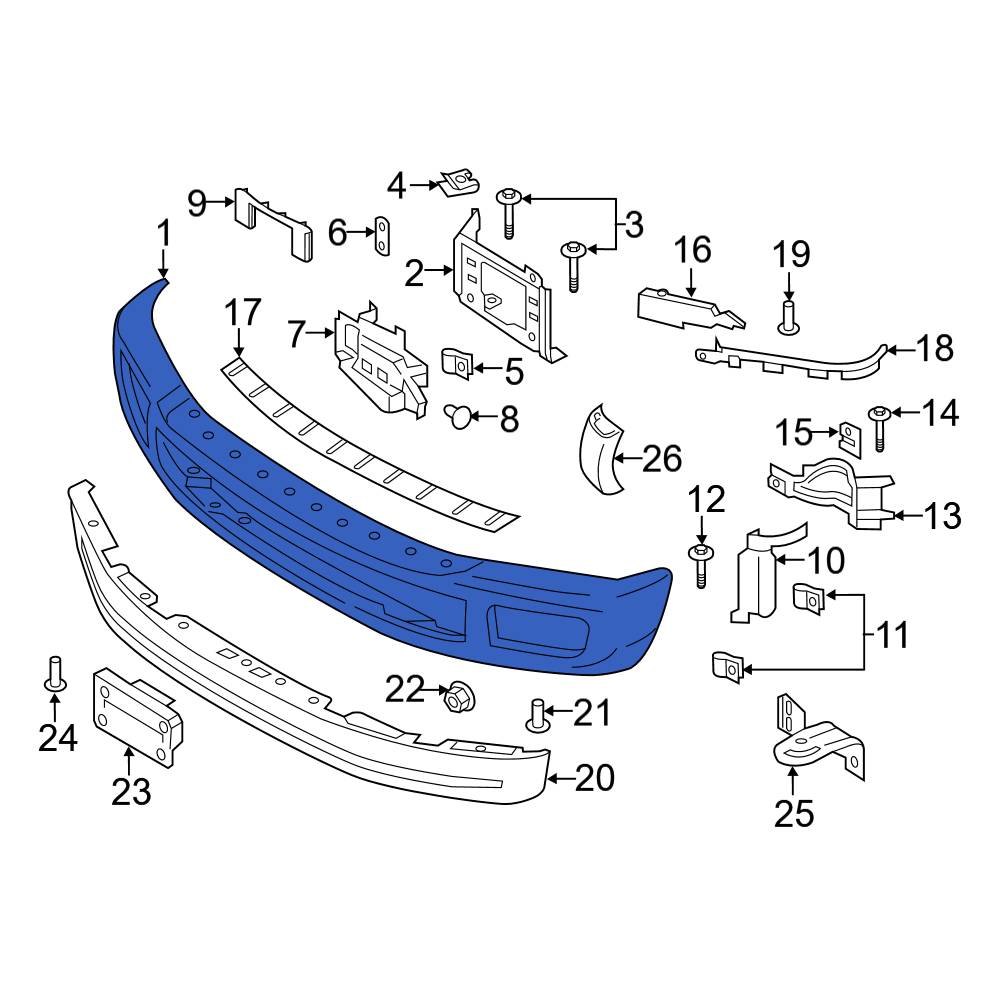 Ford OE HC3Z17757D - Front Bumper Face Bar