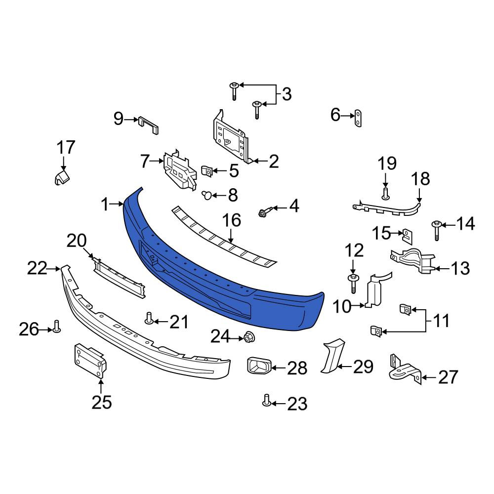 Ford OE LC3Z17757A - Front Bumper Face Bar