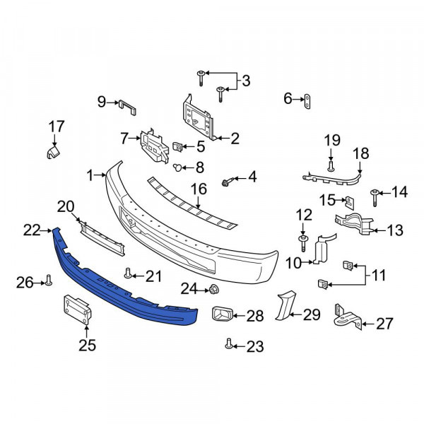 Ford OE LC3Z17626AA - Front Valance Panel