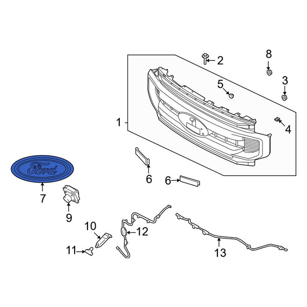 Ford OE LC3Z8213A - Front Grille Emblem