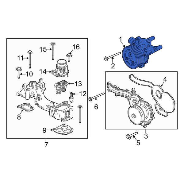 Ford OE LC3Z8501A - Engine Water Pump