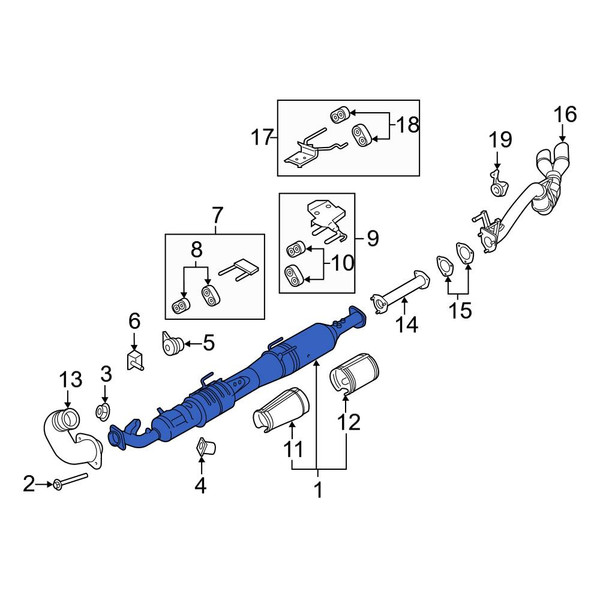 Ford OE LC3Z5E212A - Catalytic Converter