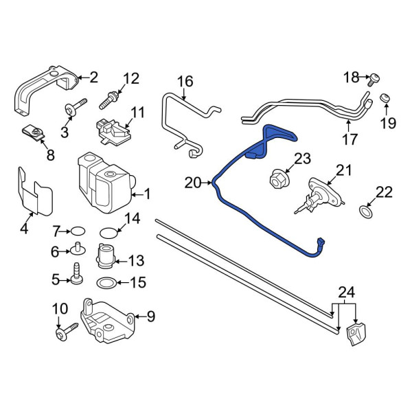 Ford OE HC3Z5J249CC - Diesel Exhaust Fluid (DEF) Injector Feed Line