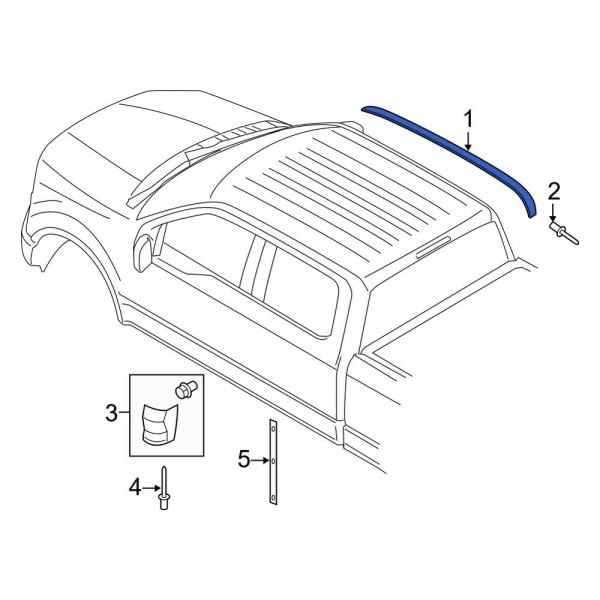 Ford OE HC3Z2651729AC - Left Roof Molding