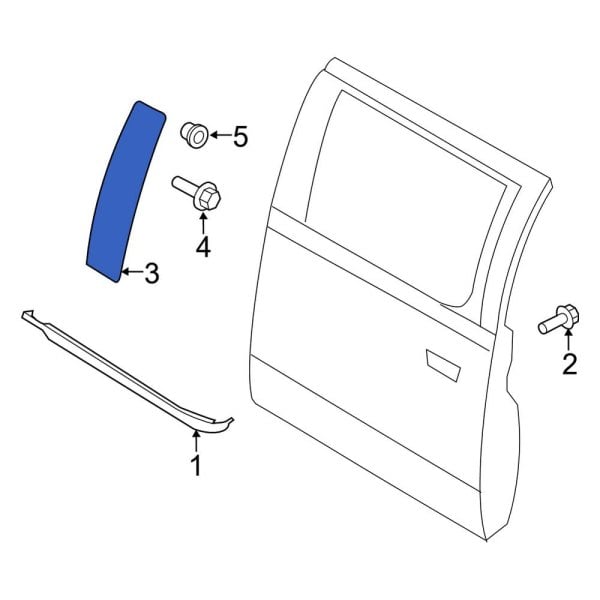 Ford OE FL3Z1520554AD - Front Right Door Applique