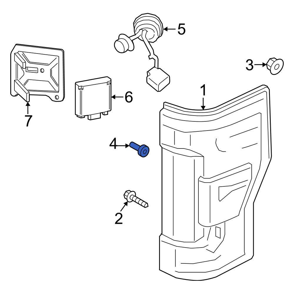 Ford OE W721224S300 - Tail Light Grommet