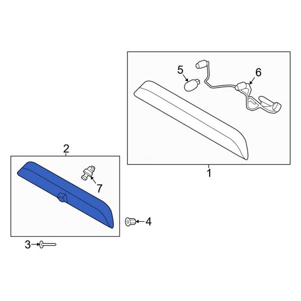 Ford OE FL3Z13A613B - Rear Center High Mount Stop Light